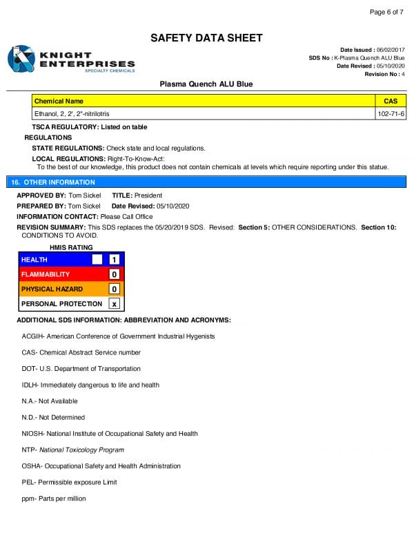 SDS - STV®CNC Plasma Quench ALU Blue - STV® CNC Plasma Tables