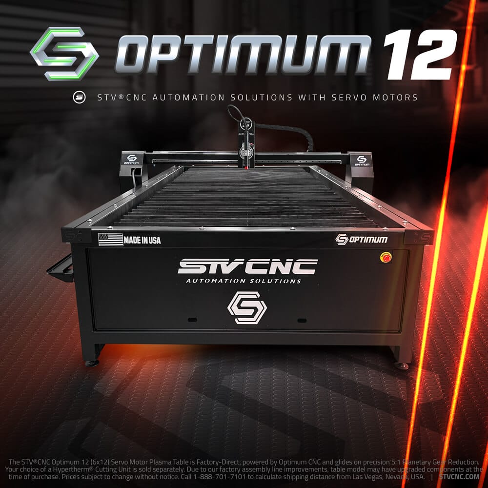 STVCNC® Optimum 12 Plasma Cutting Servo CNC Table (6x12)
