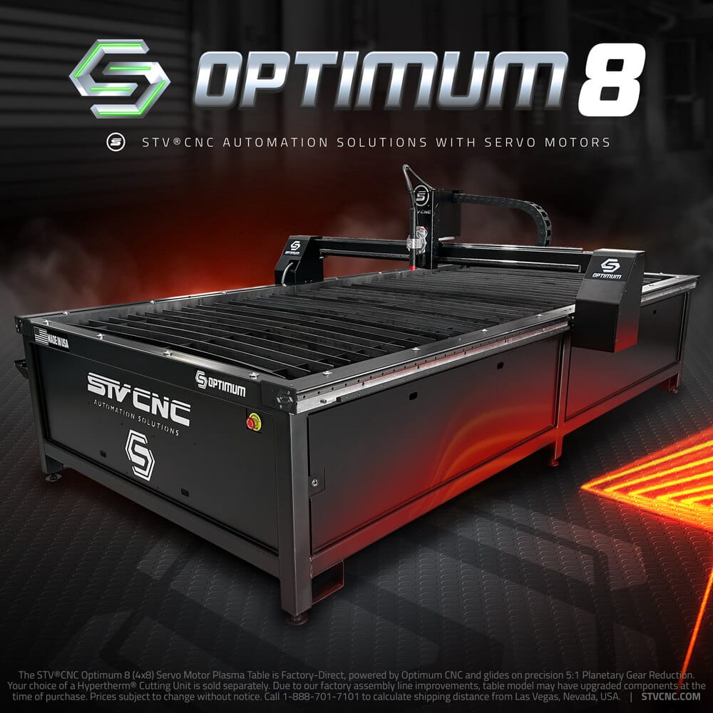 STVCNC® Optimum 8 Plasma Cutting Servo CNC Table (4x8)