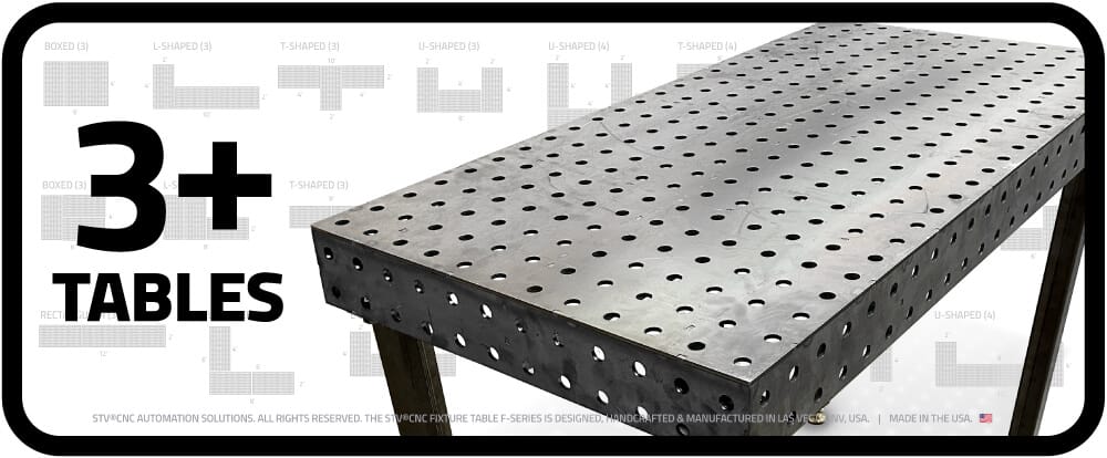 STV®CNC Welding Fixture Tables - 2X4 Setup Fabrication Tables